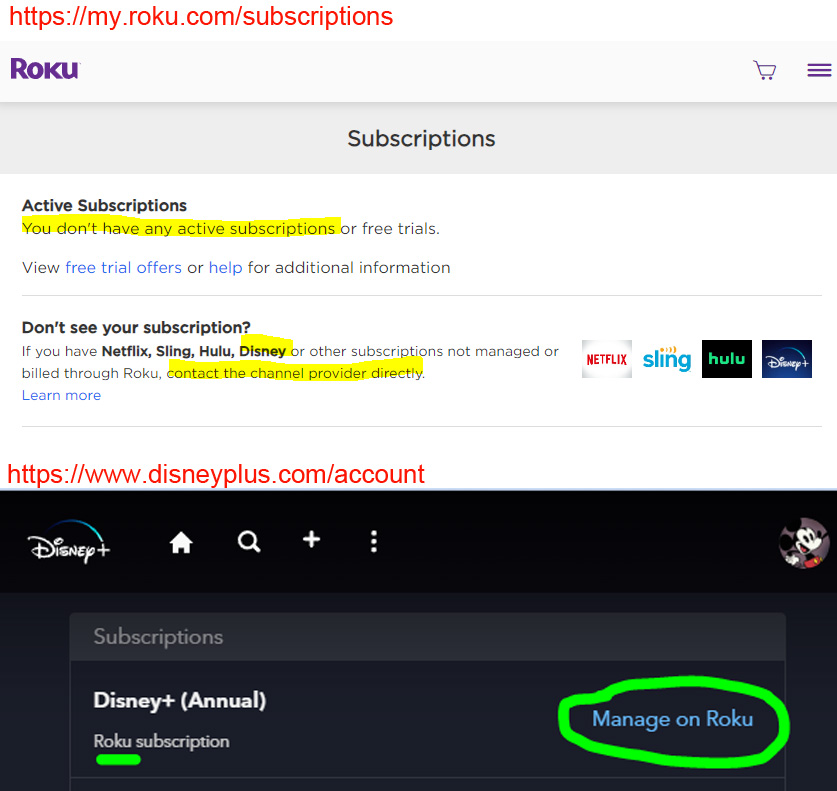 Can’t cancel Disney+, got charged for another year : r/Roku